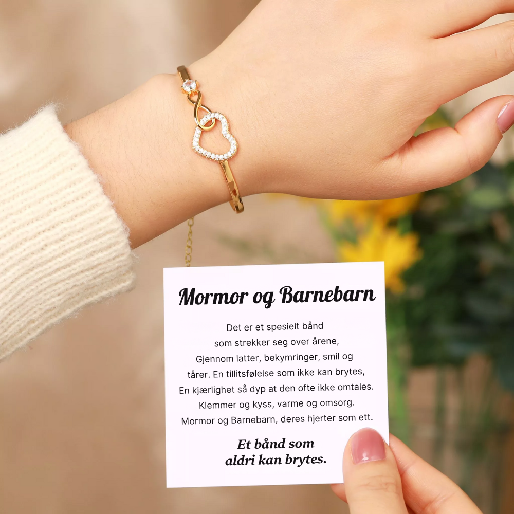 Mormor & Barnebarn - Uendelig Hjerte Armbånd – CustomLove.no